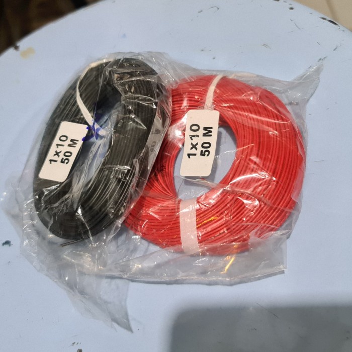 Jual kabel kecil cable cacing serabut 2 warna biru merah 2mtr halus tv ...