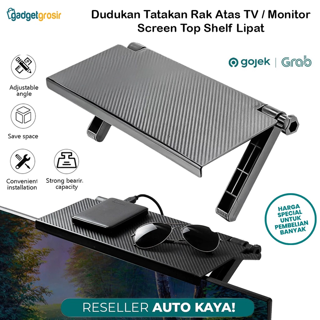 Jual Rak Atas TV / Monitor Tatakan Dudukan Rak Gantung Remote STB TV ...
