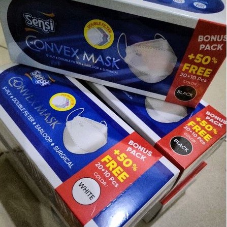 Jual SENSI CONVEX MASK 4 ply Isi 30Pcs | Shopee Indonesia