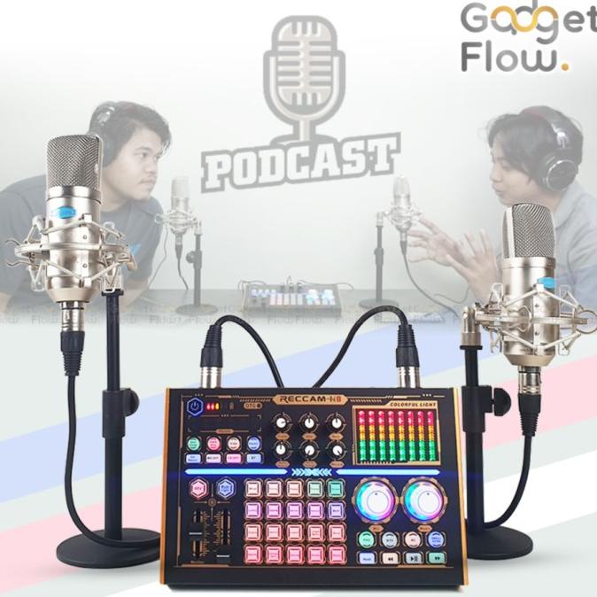 Jual Paket Podcast 2 Orang Mic Alctron MC001 Soundcard RECCAM N8 ...