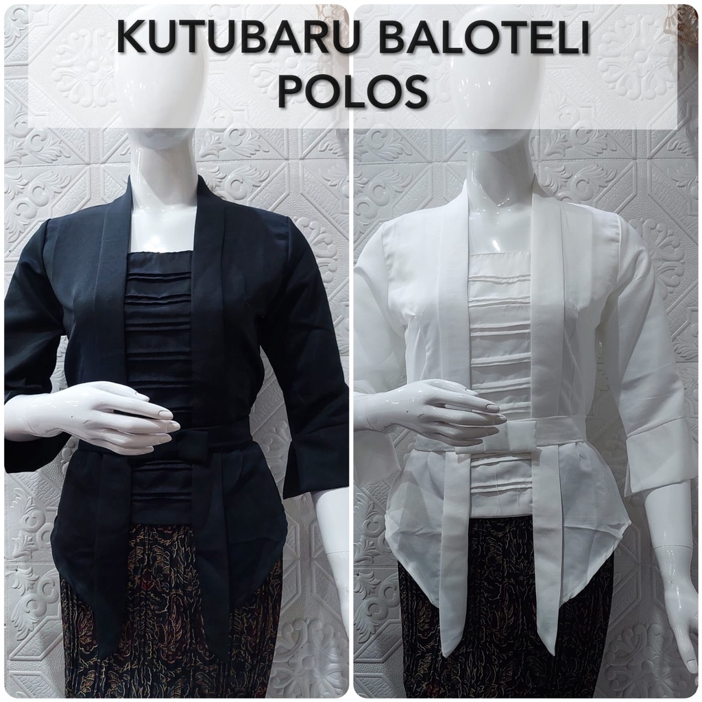 Jual ATASAN KUTUBARU HITAM PUTIH POLOS BALOTELI FREE SABUK | Shopee ...