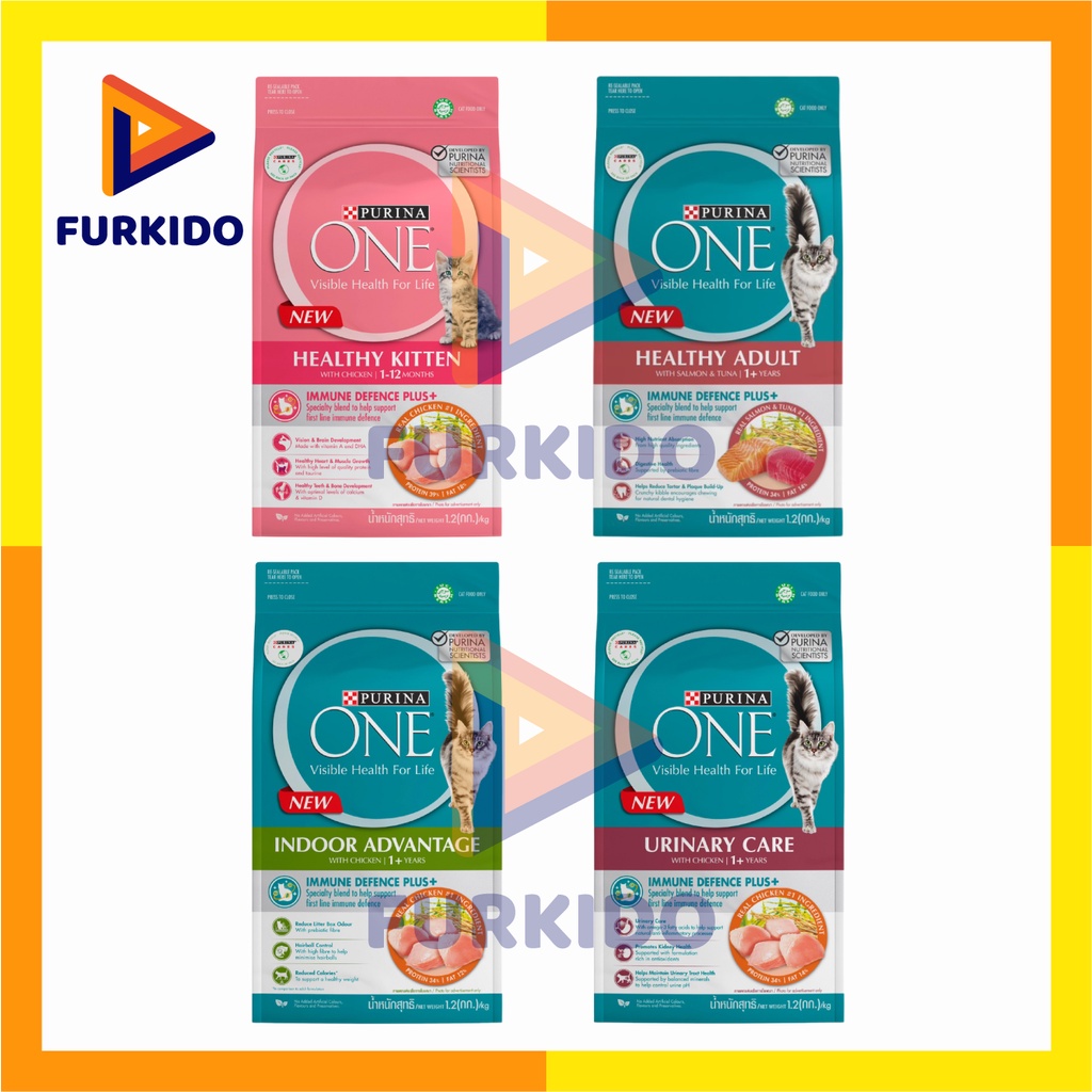 Jual Purina One Kitten & Adult Cat Food 1,2 Kg / Makanan Kucing ...