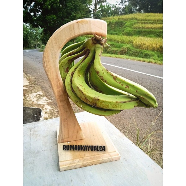 Jual TEMPAT GANTUNGAN BUAH PISANG KAYU JATI ASLI 100% | Shopee Indonesia