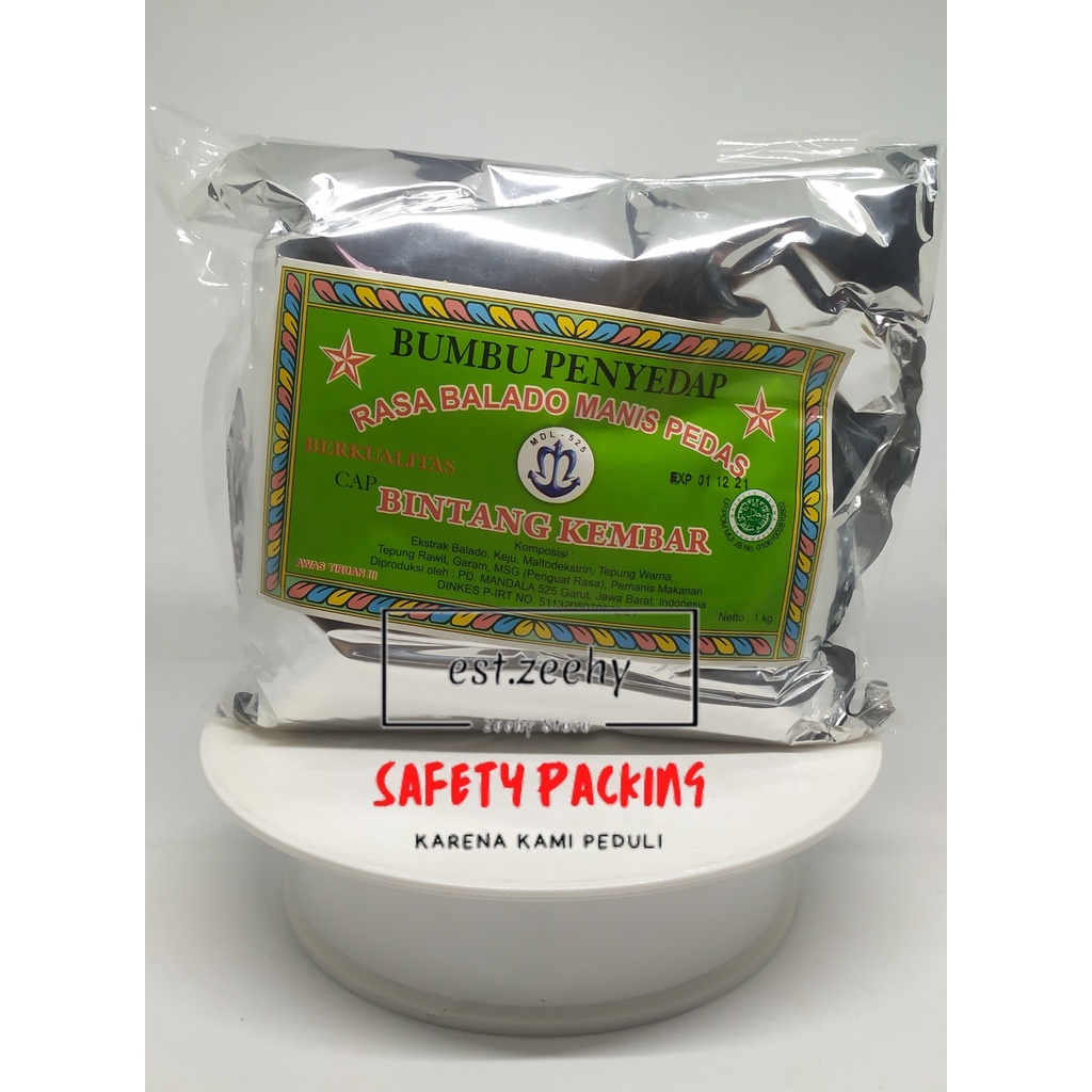 Jual BUMBU PENYEDAP RASA BALADO MANIS PEDAS CAP BINTANG KEMBAR KEMASAN ...