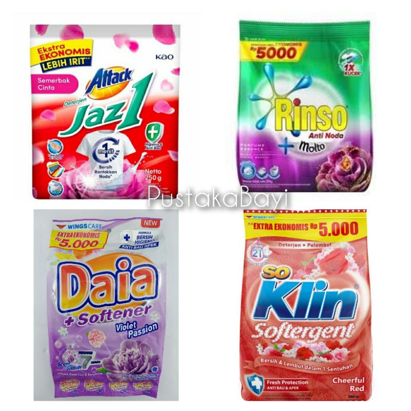 Jual Detergent Bubuk Rinso 5000 | Attack jazz 1 5000 | so klin 5000 ...