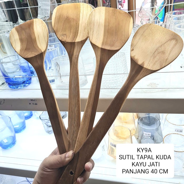 Jual COD - KY9A - SUTIL KAYU JATI Asli TAPAL KUDA Sodet Panjang 40 Cm z ...