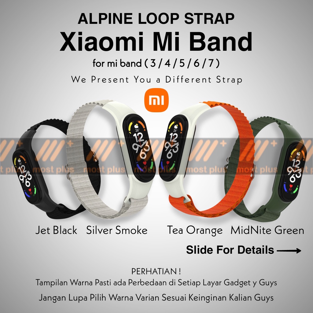 Jual TALI XIAOMI MI BAND 3 / 4 / 5 / 6 / 7 ALPINE LOOP NYLON STRAP XIAOMI BAND OEM | Shopee ...