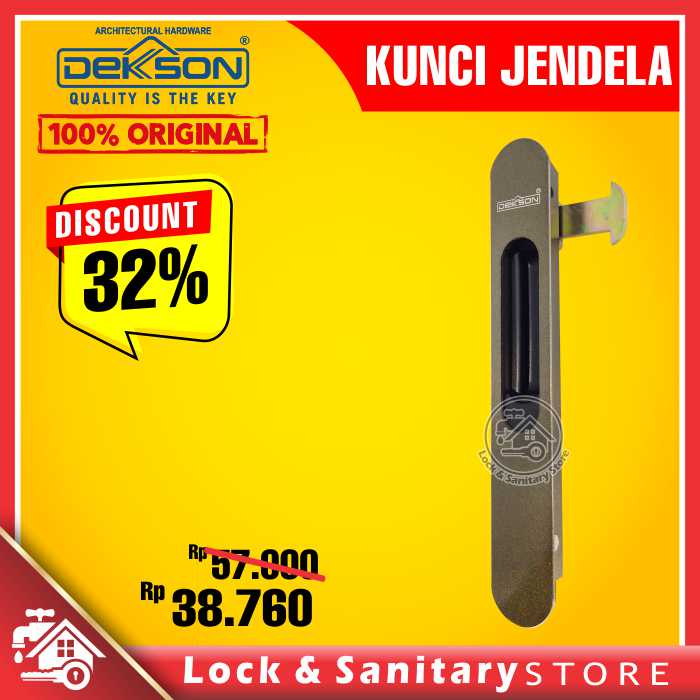 Jual Kunci Handle Jendela Pintu Sliding Dekkson Dekson KS Z08A (Brown ...