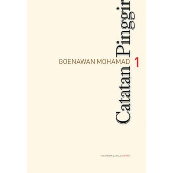 Jual catatan pinggir gunawan muhamad jilid 1 | Shopee Indonesia