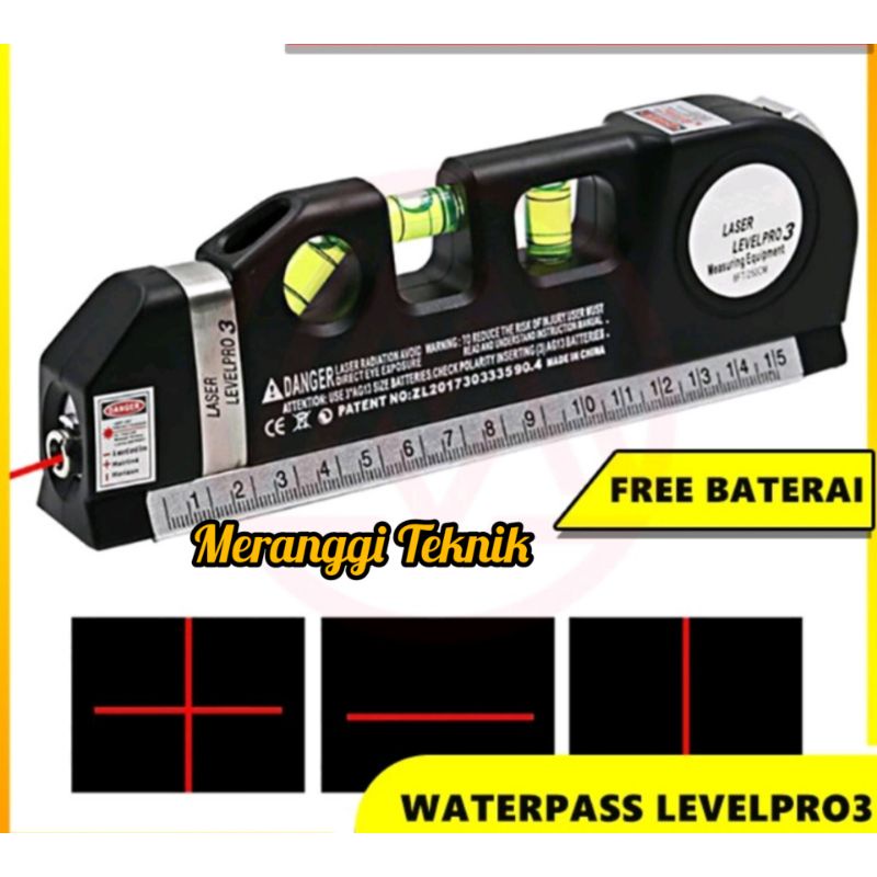 Jual id2841 Laser level Pro3 FIXIT waterpass penggaris meteran 250 cm ...