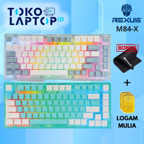 Jual Rexus Daxa M84X / M84-X / M84 X Ultimate Wireless Gaming Keyboard ...