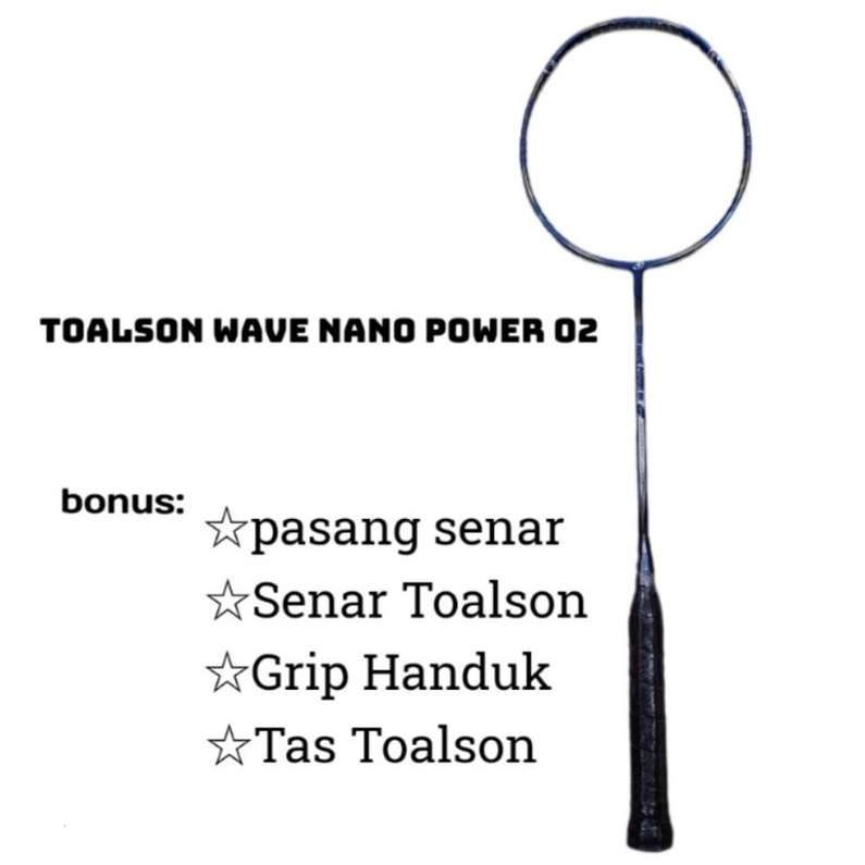 Jual Raket Badminton Toalson Wave Nano Power 02 / Raket Badminton ...