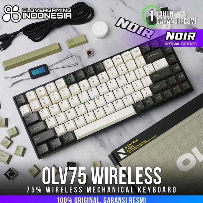 Jual NOIR OLV75 - 75% Wireless 3 Connection Mechanical Gaming Keyboard ...