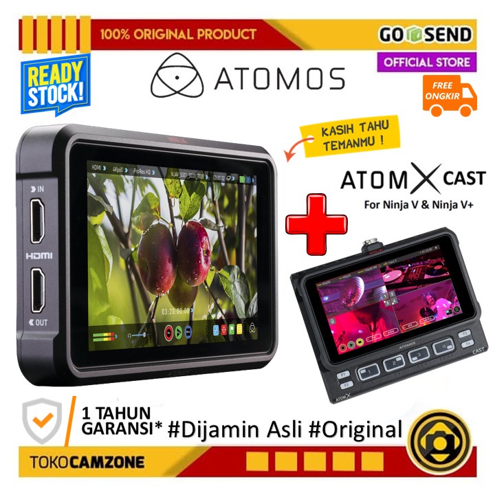 Jual Atomos Ninja V 5" Monitor + AtomX Cast | Shopee Indonesia