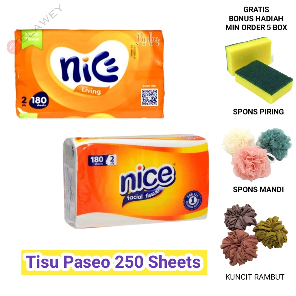 Jual Tisu tissue nice 180 sheets 2ply | Shopee Indonesia