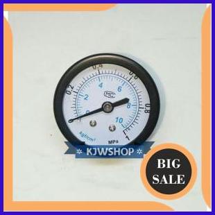 Jual suku cadang Manometer Drat Tengah 10bar Pressure Gauge 10 Bar Mano ...