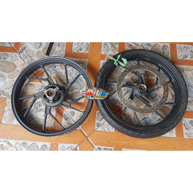 Jual velg velk satria fu palang set depan.belakang original copotan ...