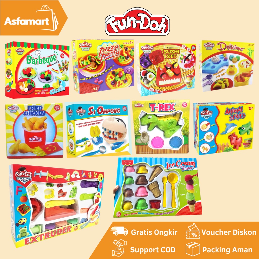 Jual Fun Doh Mainan lilin / Fun doh big combo/ fun doh refill | Shopee ...