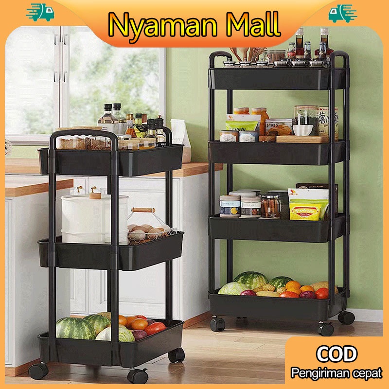 Jual Rak Troli Susun Serbaguna Rak Dapur Stainless Rak Salon Rak Kamar ...