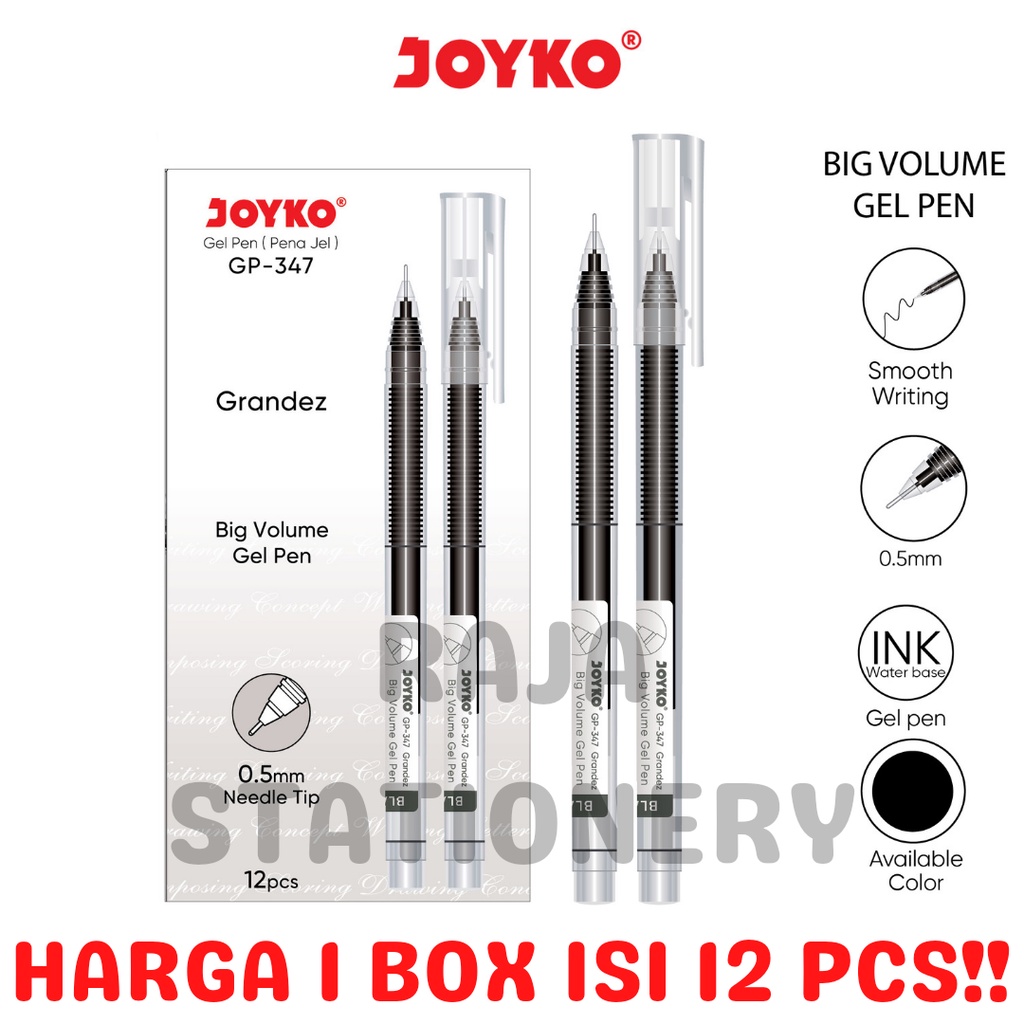 Jual JOYKO GEL PEN TINTA BANYAK PULPEN PENA JOYKO 0.5MM GP-347 [12PCS ...