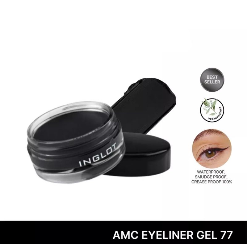 Jual INGLOT AMC Eyeliner Gel Matte 77 Black - Waterproof, 5.5gr ...