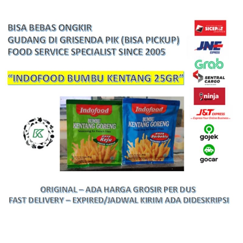 Jual Indofood Bumbu Kentang Goreng Bubuk Keju Cheese / BBQ Barbeque ...