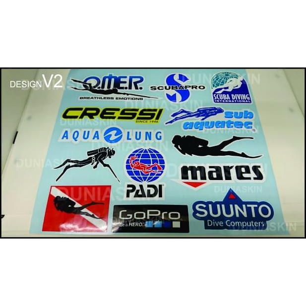 Jual Travel Label / Sticker Koper Rimowa Design V2 Scuba Diving Dive ...