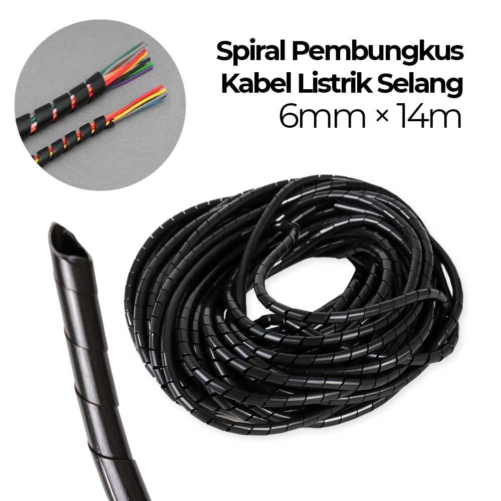 Jual Spiral Cable Wrap Pembungkus & Perapi Kabel Listrik Selang - HPS ...