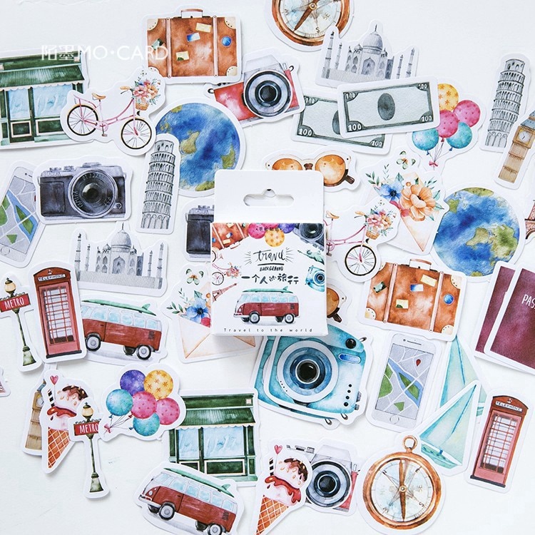 Jual 45Pcs Stiker Desain Kawaii Lucu untuk Scrapbook / Jurnal / Diary ...