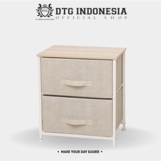 Jual DTG - Lemari Laci Kain Linen Rak Penyimpanan Baju Serbaguna 2 ...