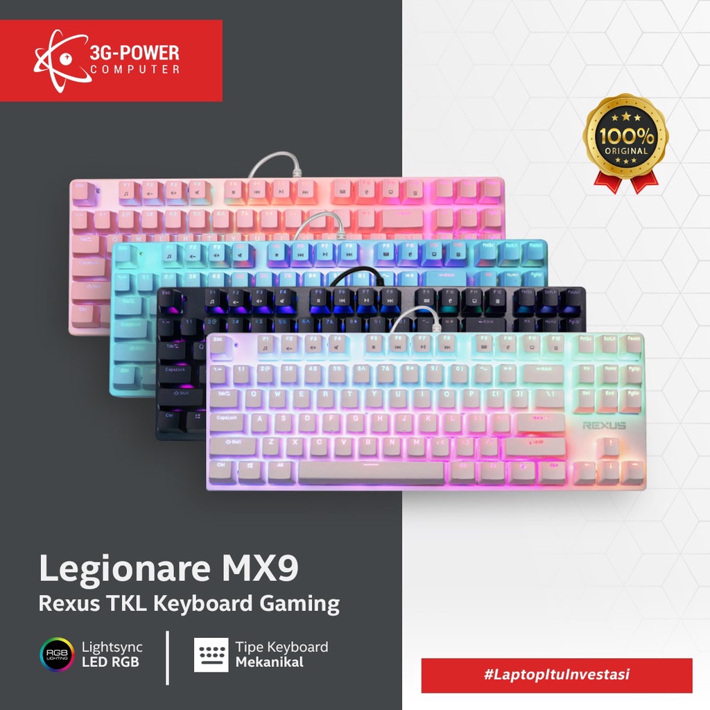 Jual Rexus Legionare MX9 TKL RGB Mechanical Gaming Keyboard | Shopee ...