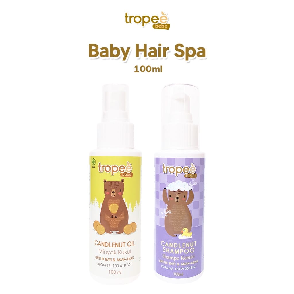 Jual TROPEE BEBE BABY HAIR SPA | PAKET MINYAK & SHAMPO KEMIRI 100ML | Shopee Indonesia