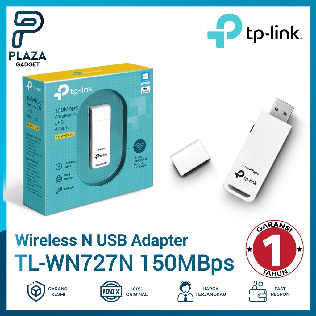 Jual TP-Link TL-WN727N 150Mbps Wireless N USB Adapterr - Original ...