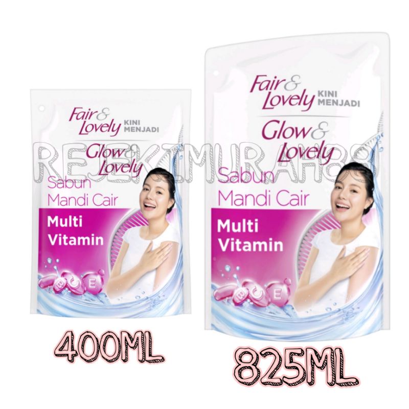 Jual Fair Lovely / Glow Lovely Body Wash Sabun Mandi Cair 800/400ML ...