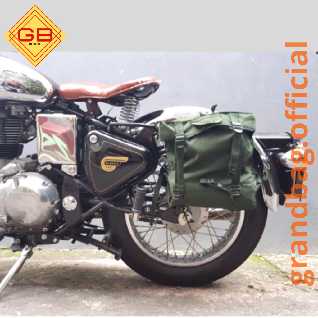 Jual Tas motor side bag samping motor klasik custom Tas Sidebag royal ...