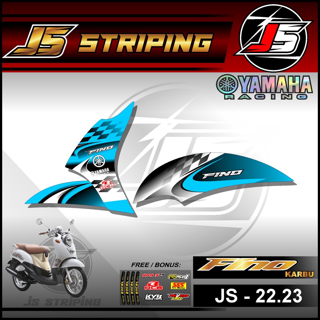 Jual Sticker Striping List Variasi Motor Yamaha FINO KARBU 2012 2013 ...