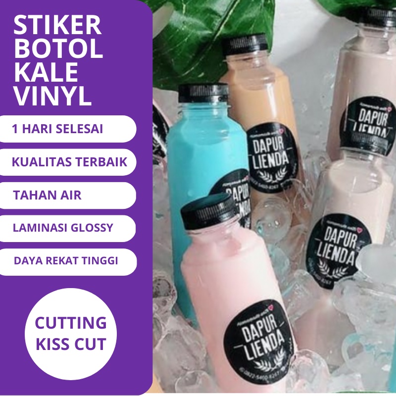 Jual Stiker Botol Kaleng Label Kemasan Bahan Vinyl Transparant Tahan ...