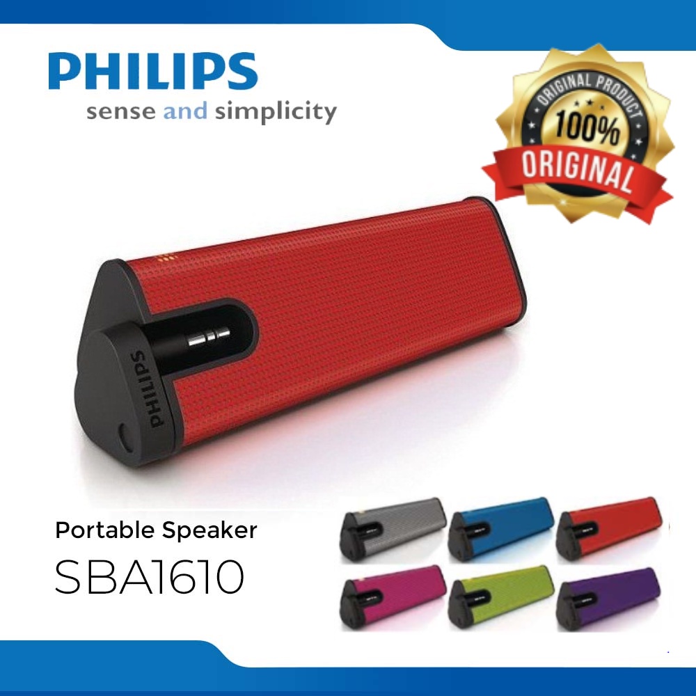 Jual Speaker Portabel Philips SBA 1610 Merah | Shopee Indonesia