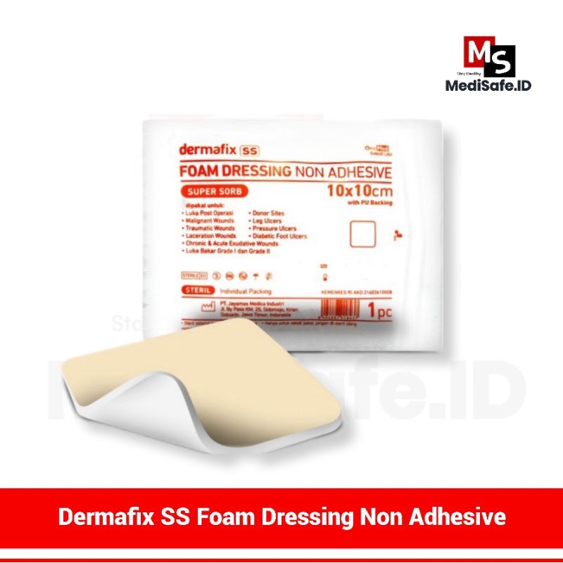 Jual Dermafix SS Foam Dressing 10 x 10 Cm Non Adhesive / Satuan ...