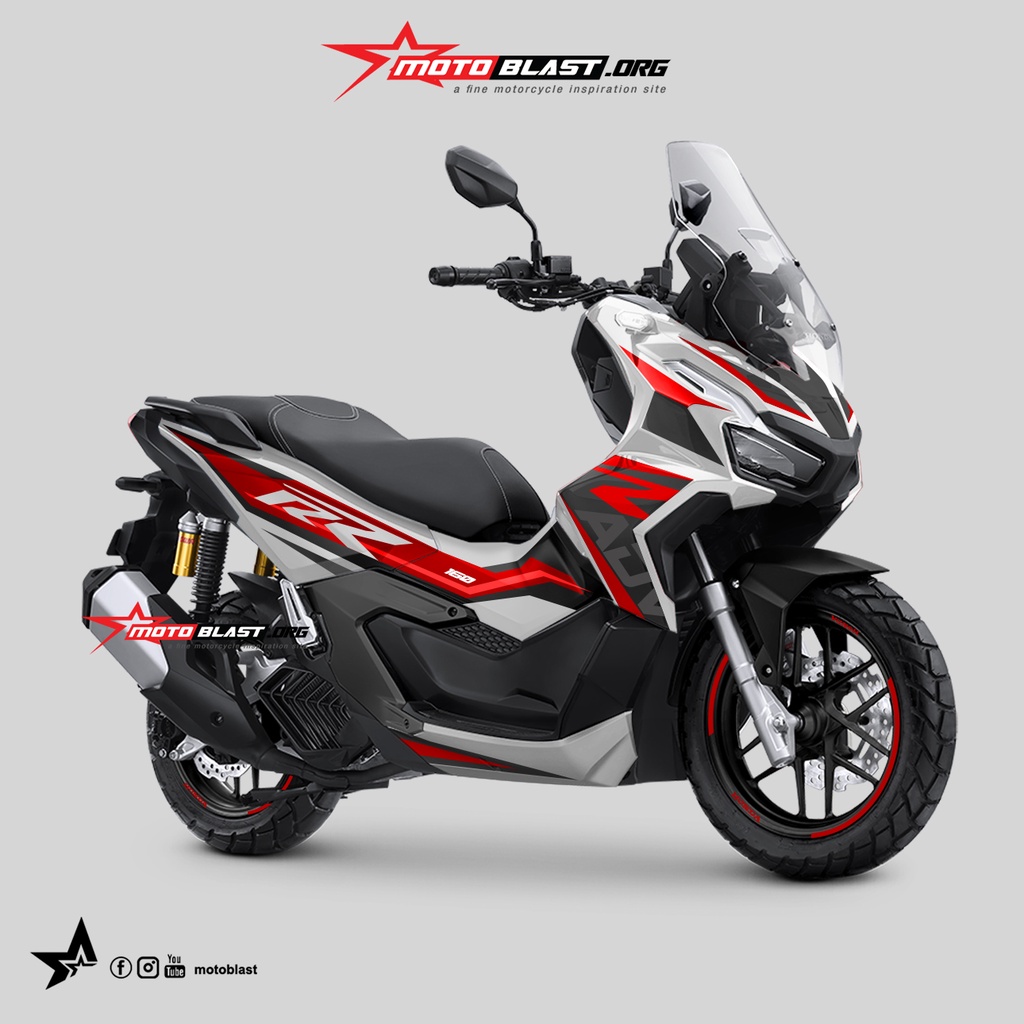 Jual Decal Stiker Honda ADV 160 Livery Fireblade Red TIDAK FULL ...