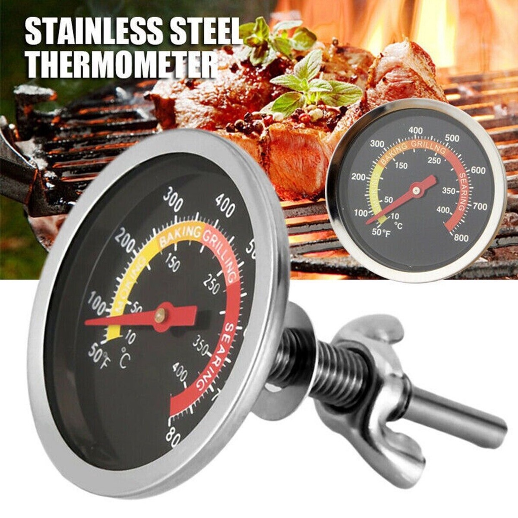 Jual Termometer Dial SUHU 10-400 Celcius BBQ Smoking Oven Grill Searing ...
