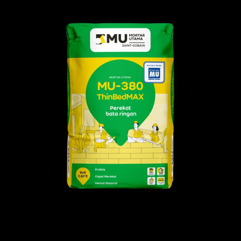 Jual semen perekat bata ringan mortar MU 380 40kg | Shopee Indonesia