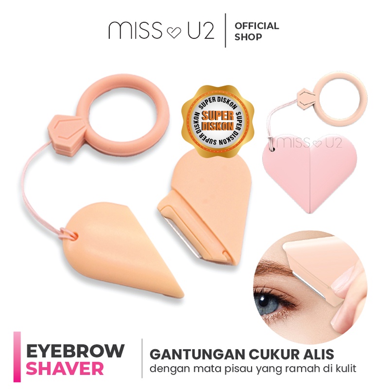 Jual Miss U2 Alat Cukur Alis Lipat Bentuk Hati - Eyebrow Razor Miss U2 | Shopee Indonesia