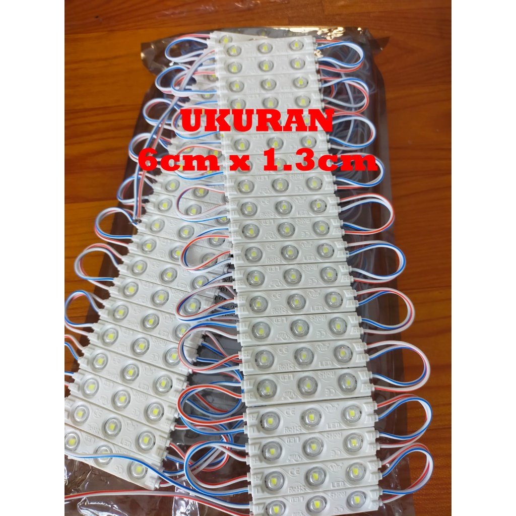 Jual Led module 3 mata super bright 1,5 w smd 2835 ip 65 Putih | Shopee ...