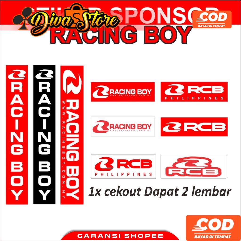 Jual STIKER RACING BOY STICKER RCB SPONSOR SHOCK DEPAN | Shopee Indonesia