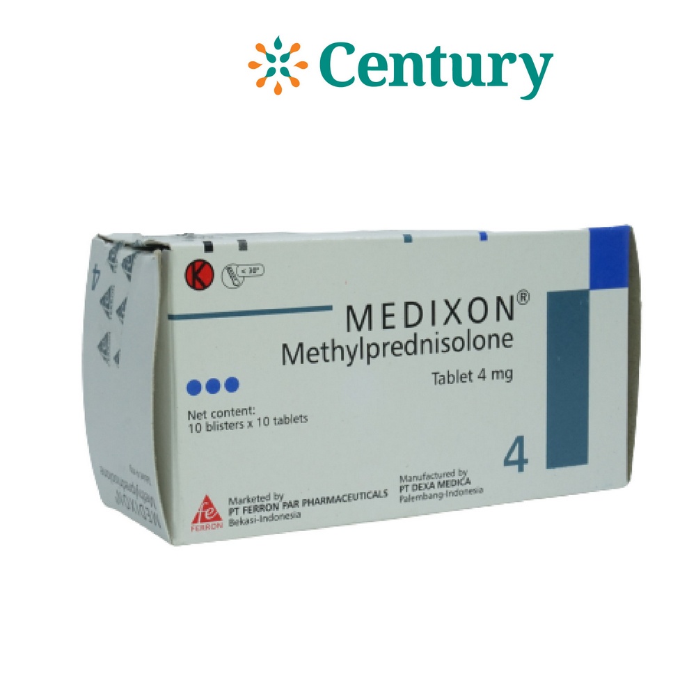 Jual MEDIXON 4 MG 1 BLISTER 10 TABLET/METHYLPREDNISOLONE/BENGKAK/RADANG ...