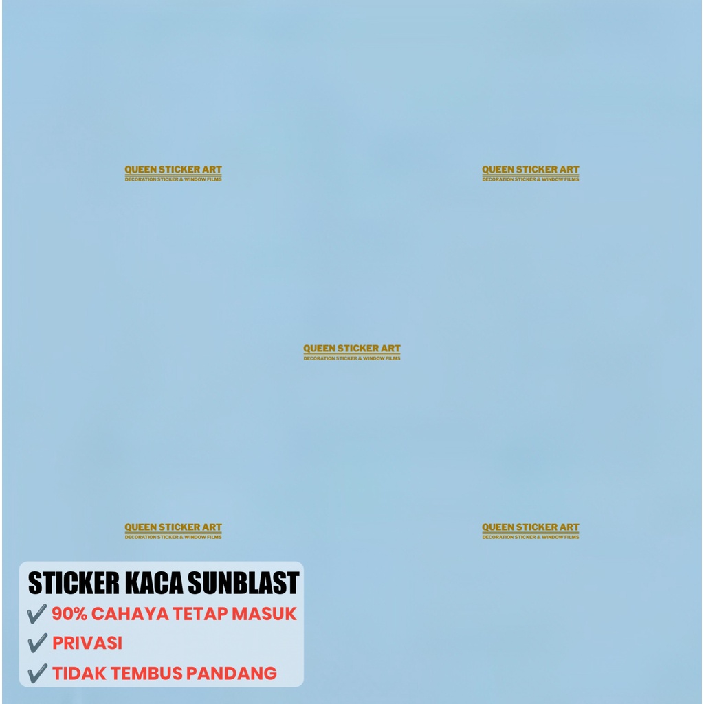 Jual Stiker Kaca Sunblast Sticker Sanblast Sunblas Polos Warna Biru ...