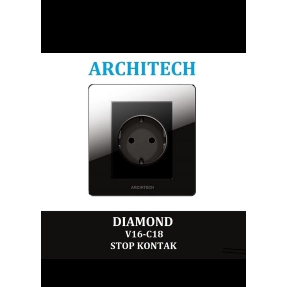 Jual architect diamond black saklar sakelar stop kontak hitam ...