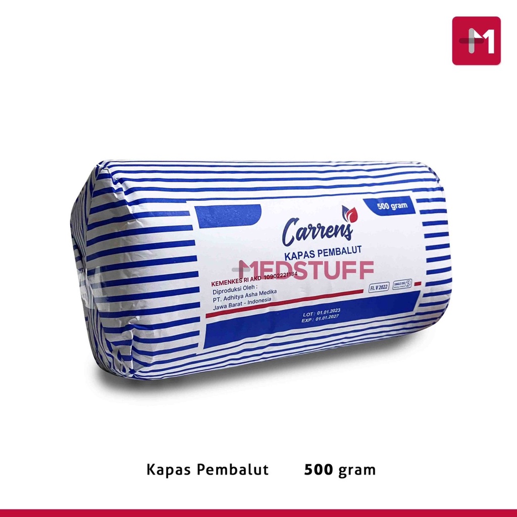 Jual Kapas Putih Carrens 500gram Kapas Pembalut Luka | Shopee Indonesia