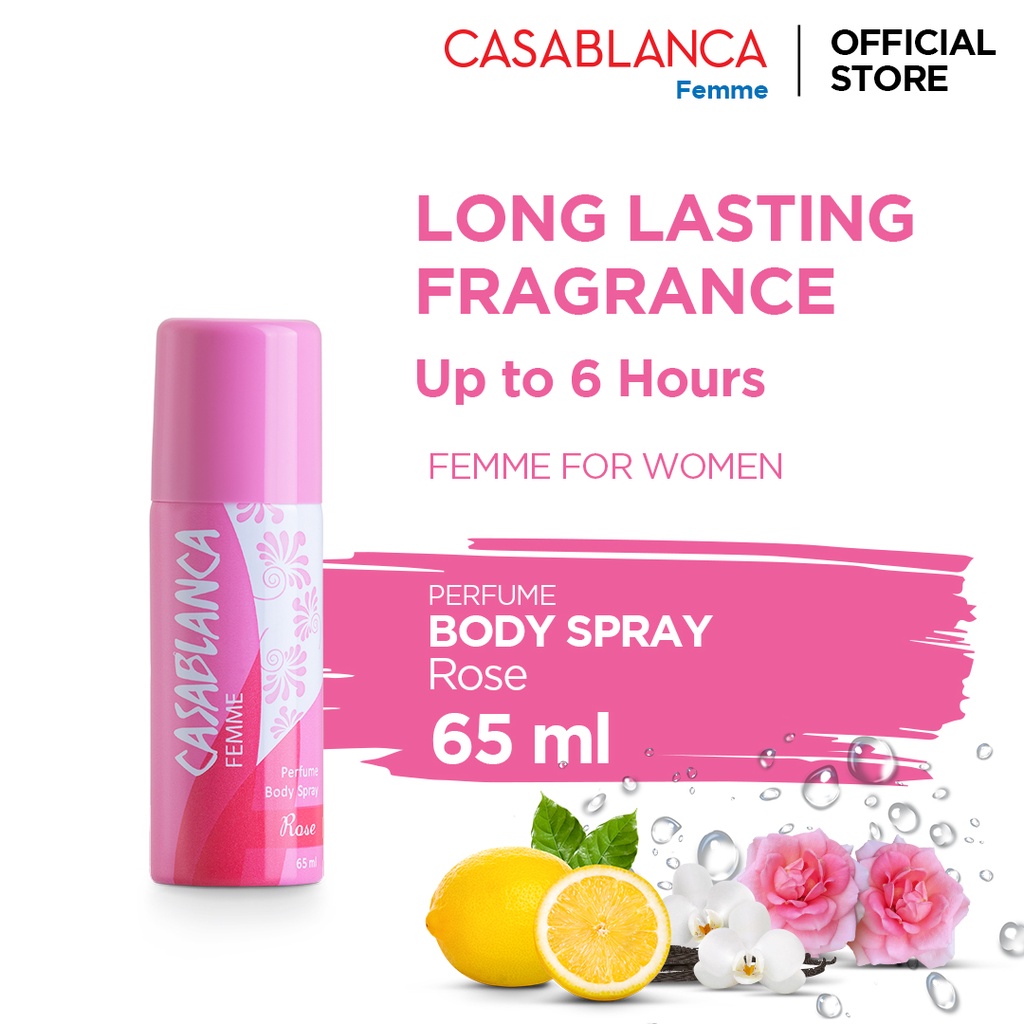 Jual Casablanca Body Spray Rose (Pink, 65ml) | Shopee Indonesia